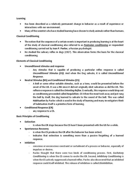 learning pdf classical conditioning reinforcement