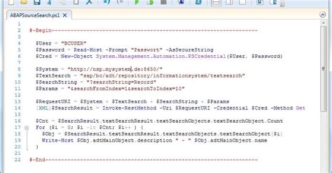 Sap Abap Central How To Use Sap Hana Abap Source Search Via Powershell