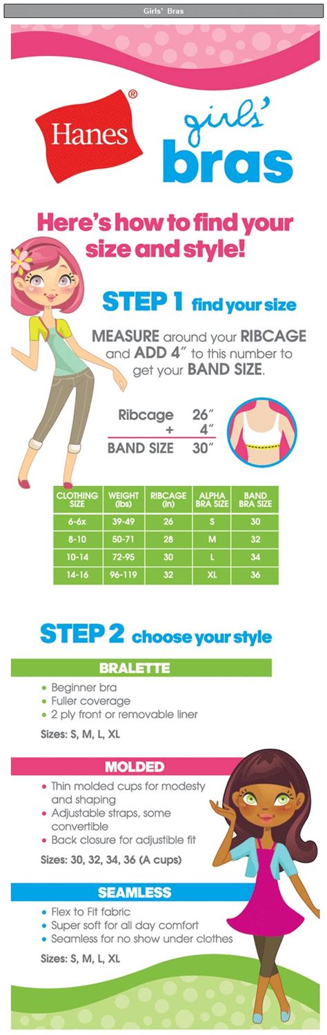 Hanes Girls Bra Size Chart Hanes Ultimate Womens Unlined Wireless Bra