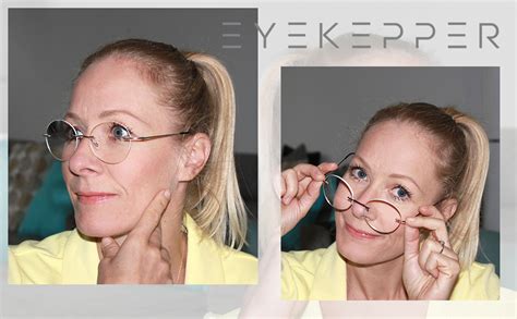 Eyekepper Frameless Reading Glasses Women Round Rimless Readers Men