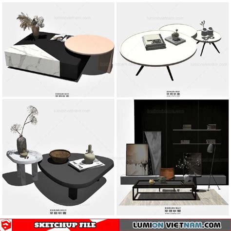 Table Side Sketchup Models By Cuong Covua