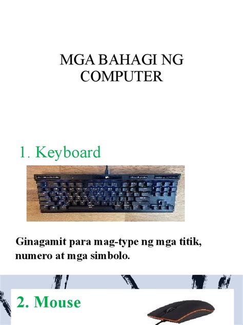 Mga Bahagi Ng Computer Pdf