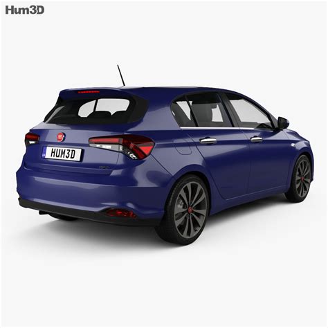 Fiat Tipo Hatchback With Hq Interior 2017 3d Model Download Hatchback