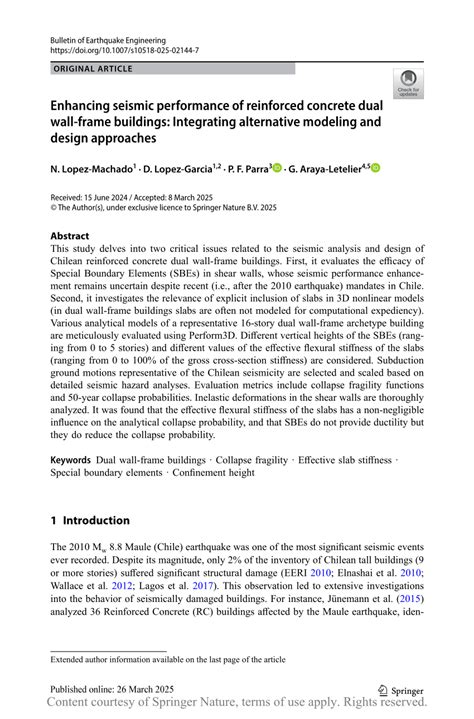 Enhancing Seismic Performance Of Reinforced Concrete Dual Wall Frame Buildings Integrating