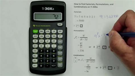 Factorial Permutations And Combinations On A Ti 30xa Youtube