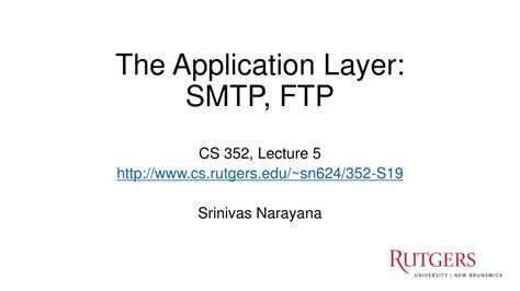 PPT The Application Layer SMTP FTP PowerPoint Presentation Free Download ID
