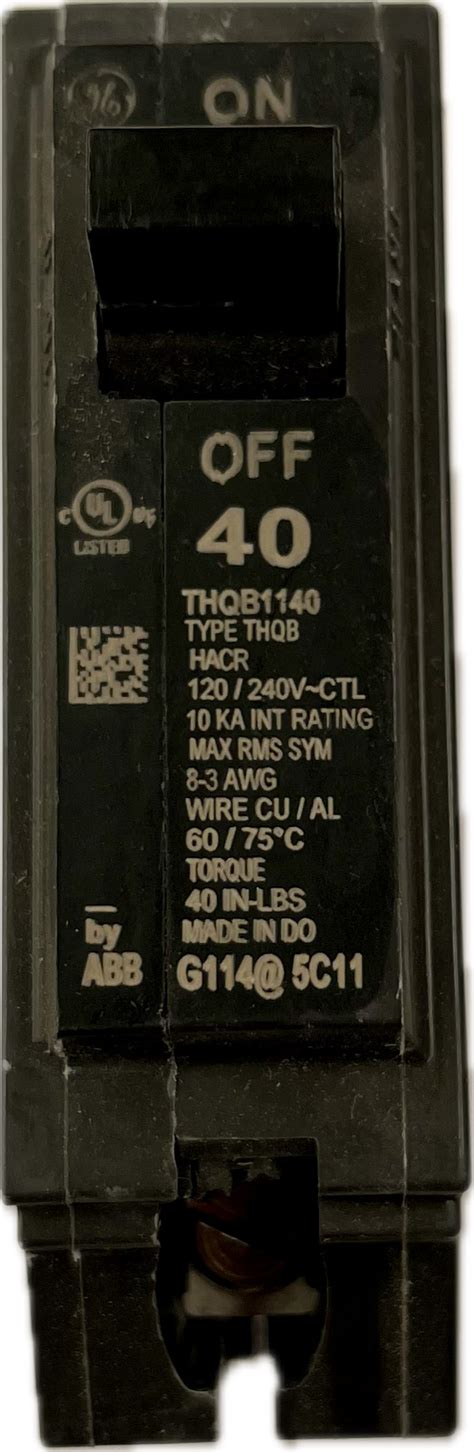 Thqb 1140 Interruptor Atornillable 1p 40a Ge Emalag