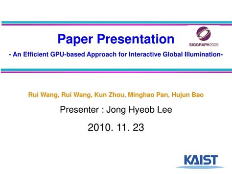 ppt paper presentation an efficient gpu based approach for