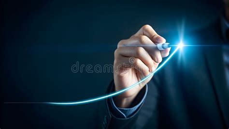 Data Transparency And Trust Hand Drawing Glowing Line Symbolizing Data