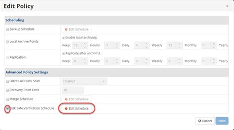 How To Edit Disk Safe Verification Schedule In R1soft Knowledgebase