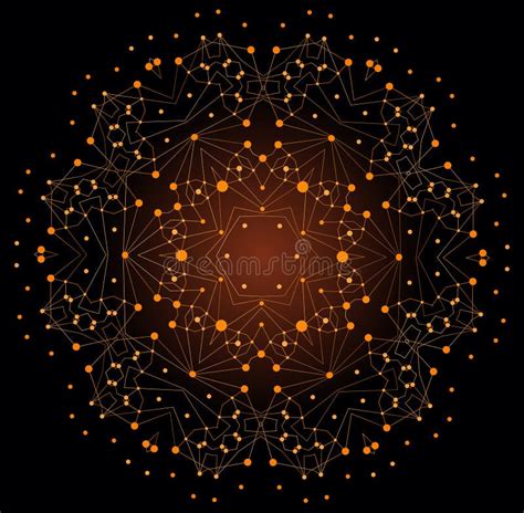 Vector Colorful Bright Shape Molecular Structure With Lines And Stock Vector Illustration Of