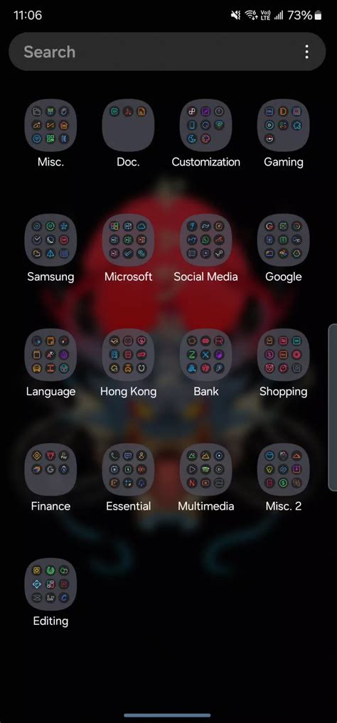 apps inside the app drawer blink while closing folders after one ui 6 1