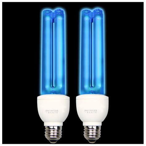 Baimnocm 2 Pack Uv Light Bulb With Ozone 25 Watt Uvc Bulb 185nm 254nm