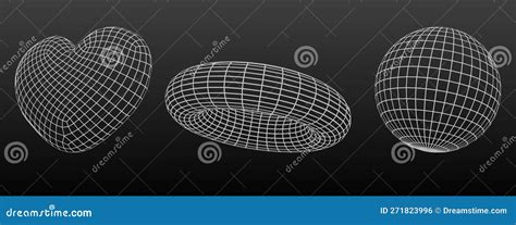 3d Wireframe Heart Shape Geometric Mesh Sphere Stock Vector Illustration Of Abstract Grid