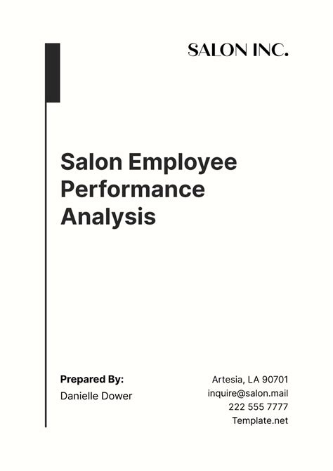 Salon Employee Performance Analysis Template Edit Online And Download Example