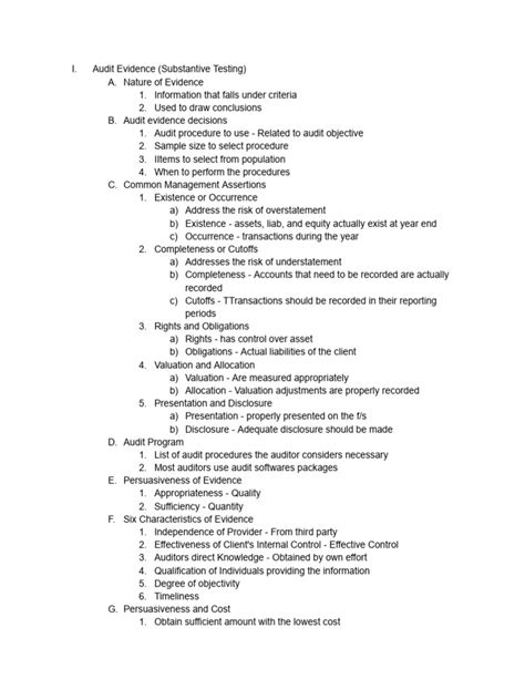 Audit Evidence Pdf Audit Economies