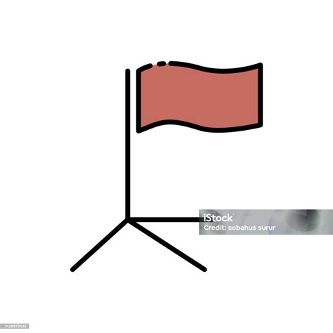 코너 필드 깃발 축구 축구장 코너 라인 컬러 아이콘 간단한 일러스트 모바일 개념과 웹 디자인 편집 가능한 간단한 디자인 디자인 템플릿 벡터 Championship에 대한