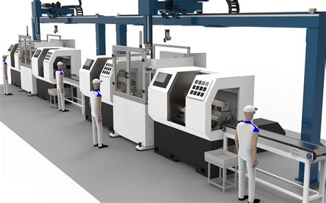 Truss Robot Automatic Loading And Unloading Cnc Workshop 3d Model