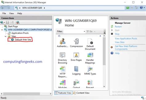 How To Configure Default Site In IIS Server 2019 ComputingForGeeks How To Use Default Site In
