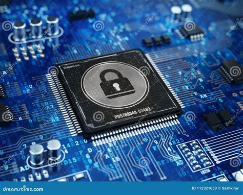Concetto Di Sicurezza Informatica Fissi Il Microprocessore Del