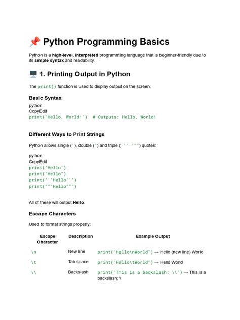 Python Programming Basics Pdf Boolean Data Type Data Type