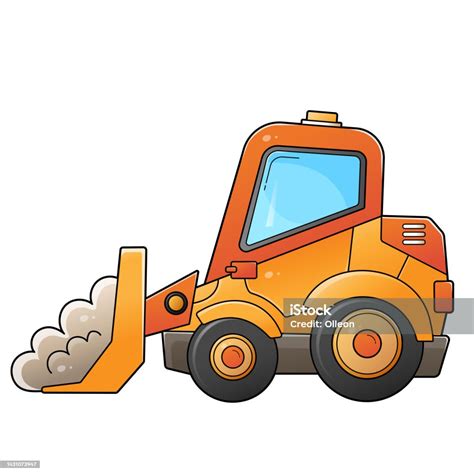 만화 불도저 건설 차량 어린이를위한 다채로운 벡터 일러스트레이션 0명에 대한 스톡 벡터 아트 및 기타 이미지 0명 건설 기계류 건설 산업 Istock