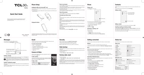 TCL T602DL Quick Start Guide User Manual Download TCL Com