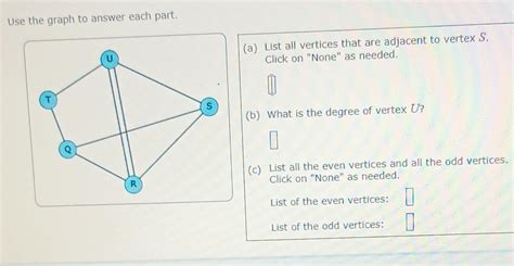 Solved Use The Graph To Answer Each Part A List All