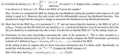 Solved b Show that for the MLE θMLE of a parameter Chegg com