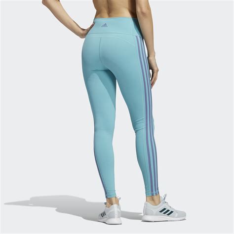 Adidas Believe This 20 3 Stripes Long Leggings Mint Ton White Womens