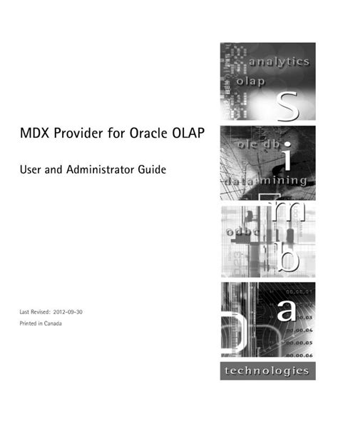 Pdf Mdx Provider For Oracle Olap User And Admin Guide Dokumentips