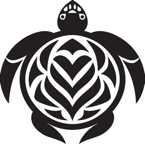 A Turtle With A Heart Shaped Pattern On Its Back Premium Ai Generated
