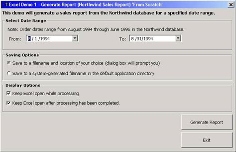 MS Excel Sample Applications