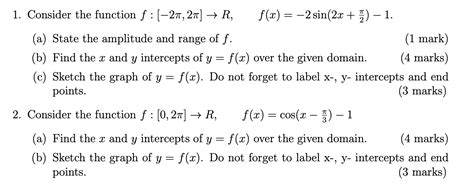 Solved 1 Consider The Function Chegg Com