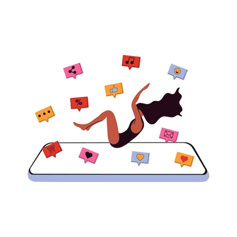 Premium Vector Doomscrolling At Social Media Concept Dependence On