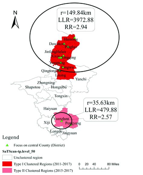 spatial and temporal scan distribution of syphilis incidence in