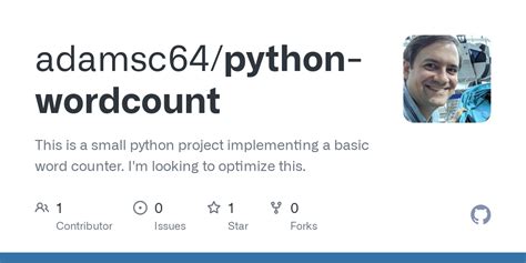 github adamsc64 python wordcount this is a small python project