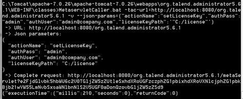 the metaservlet action setlicensekey fails to parse parameters values correctly