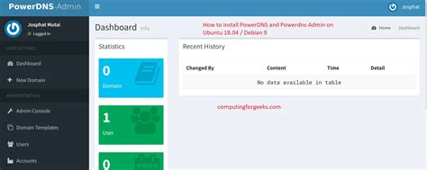 install powerdns and powerdns admin on ubuntu 18 04 debian 9 with mariadb backend