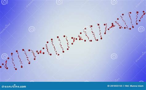 Human Dna Structure With Glass Helix Deoxyribonucleic Acid On Blue