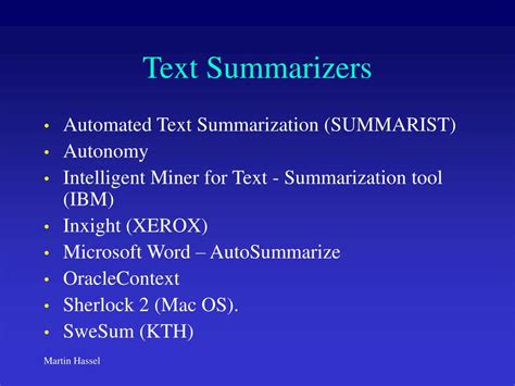 Ppt Automatic Text Summarization Powerpoint Presentation Free