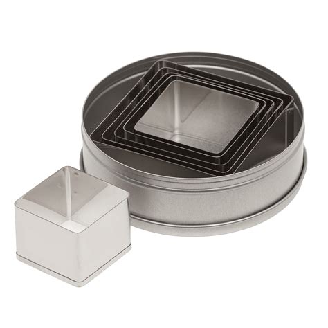 Ateco Stainless Steel Square Cutter Set Satin Ice