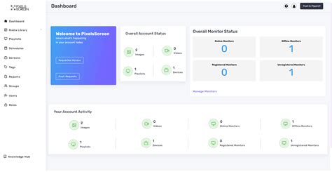 Interactive Dashboard Pixels Screen