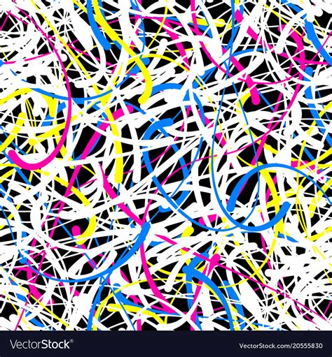 Blob Doodle Curves Seamless Pattern Royalty Free Vector