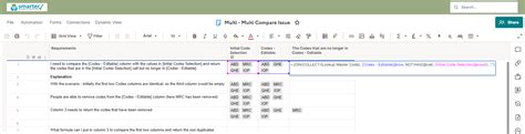 Returning Non Duplicates When Comparing Two Multi Select Columns Smartsheet Community