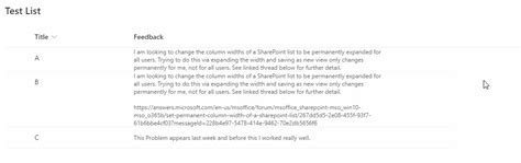 Sharepoint List Column Widths Microsoft Qanda