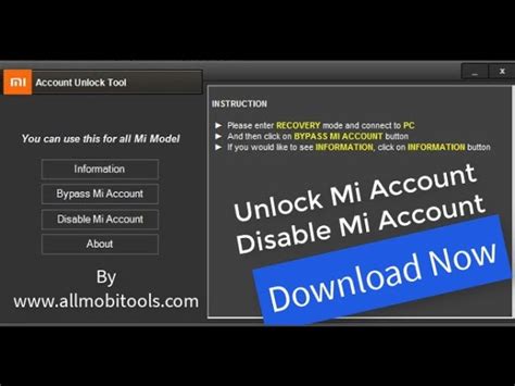 Xiaomi Mi Account Unlock Tool Xiaomi Note Ru