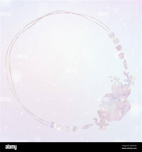 Vector Botanical Frame Holography Effect Stock Vector Image And Art Alamy