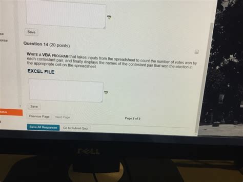 Solved WRITE A VBA Program That Takes Inputs From The Chegg Com