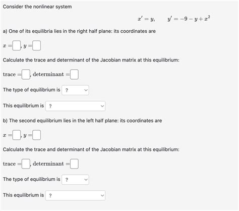 [solved] Consider The Nonlinear System X Y Y